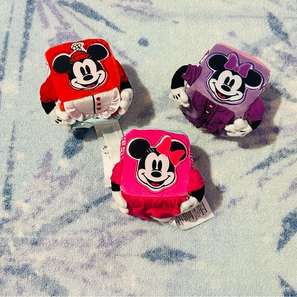 Disney | Toys | Disney Minnie Mouse Plush Toy Trio Red Pink Purple ...